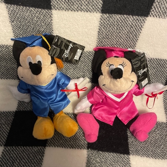 Disney | Toys | Disney Minnie And Mickey Mouse Graduation Plush Small ...
